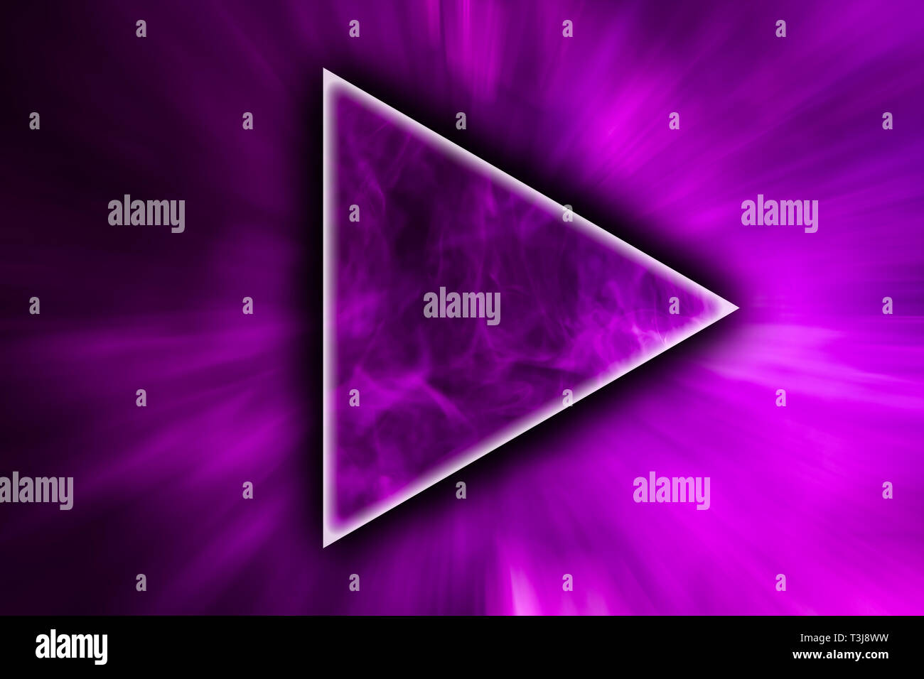 Dense multicolored smoke of blue and pink colors in the shape of a ...