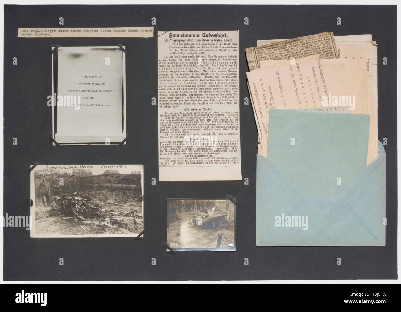 First Lieutenant Max Immelmann (1890 - 1916), a comprehensive ...