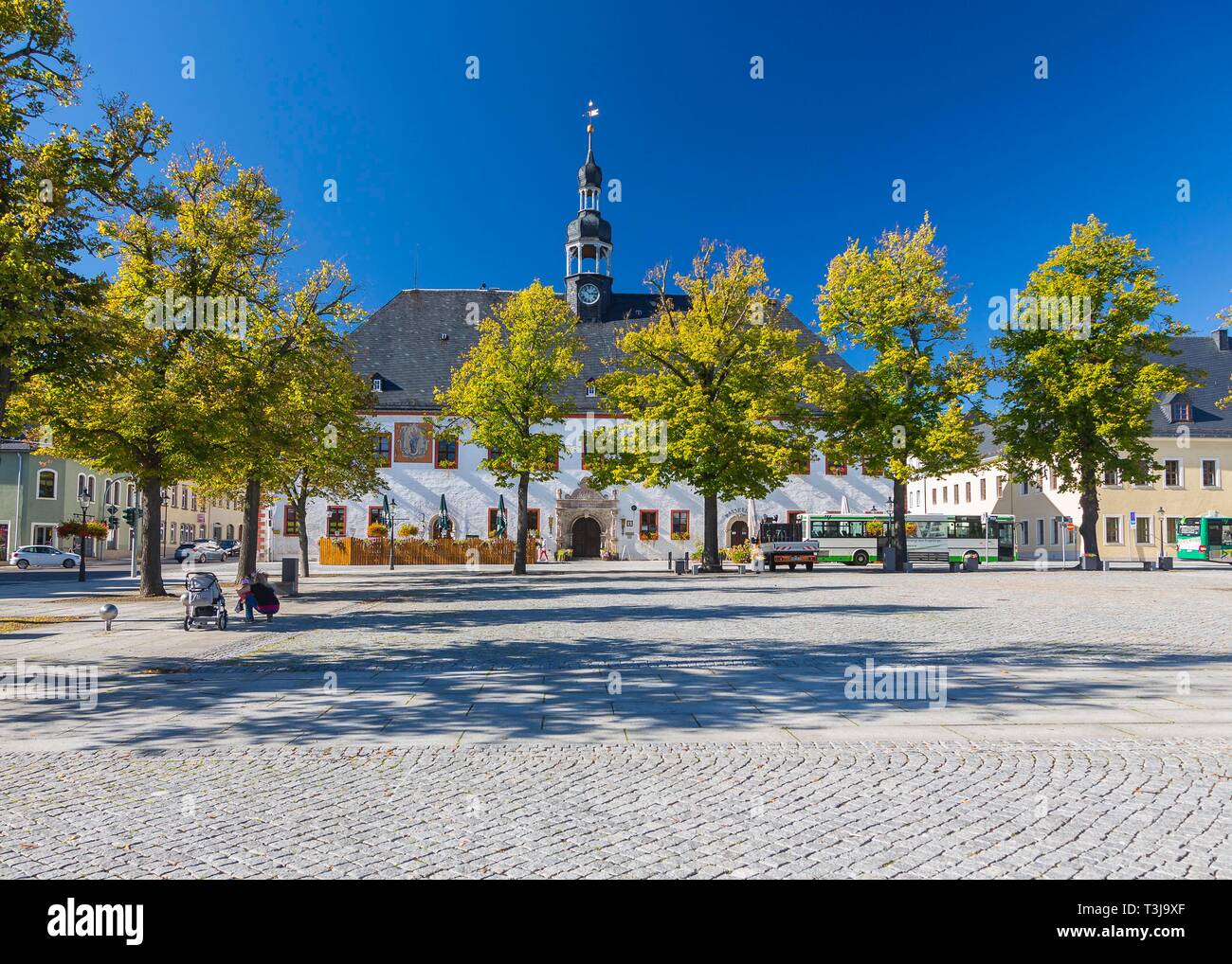 Market square with town hall in marienberg hi-res stock photography and ...