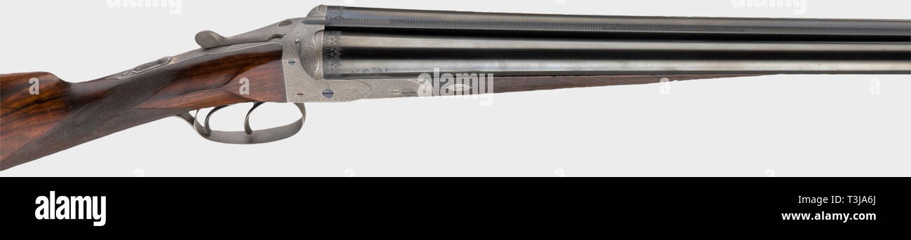 A double-barrelled shotgun, Miller & Val. Greiss in Munich, calibre 12 ...