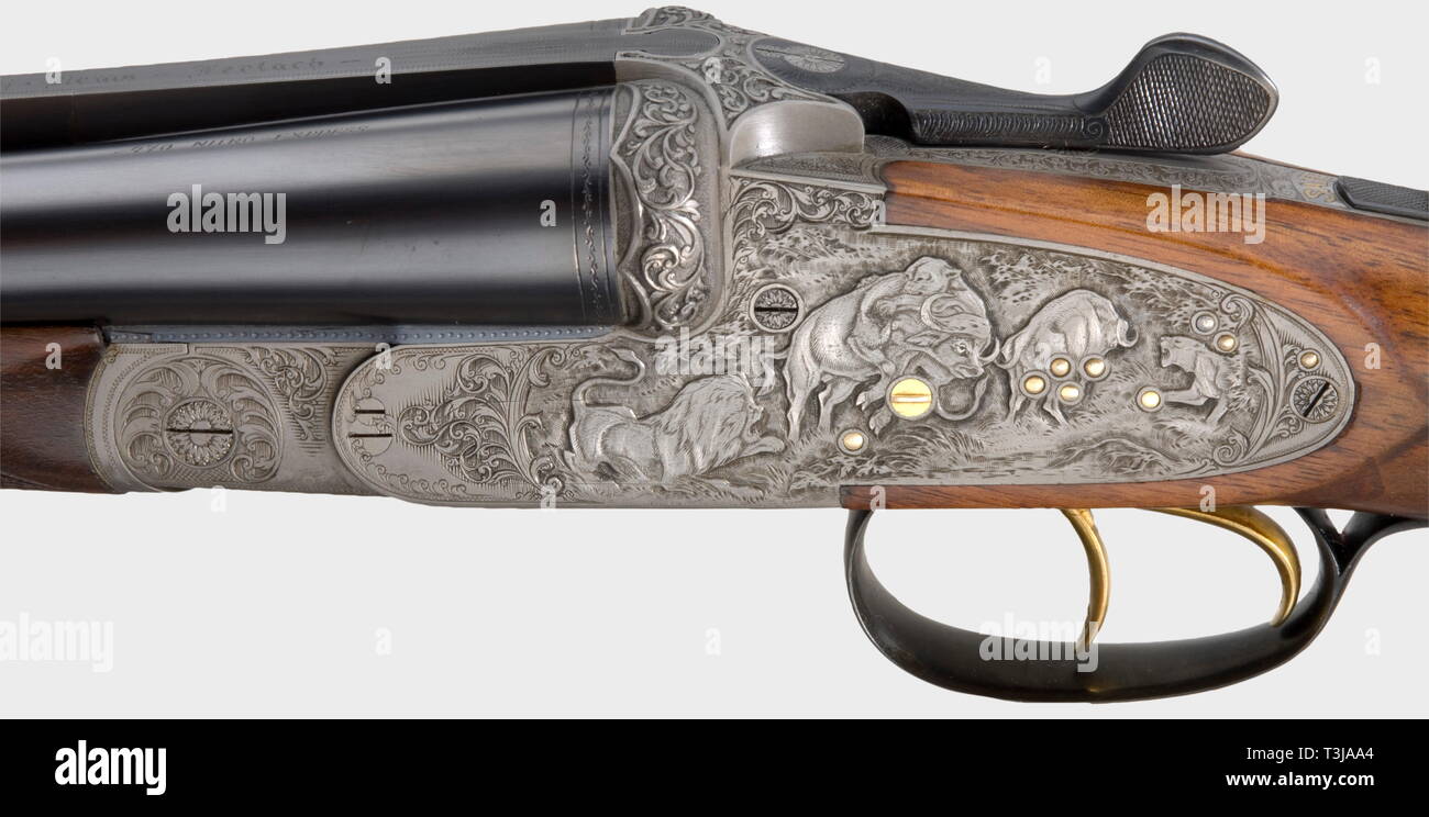 A splendid double-barrelled rifle, J. Fanzoj of Ferlach, cal..470 NE ...