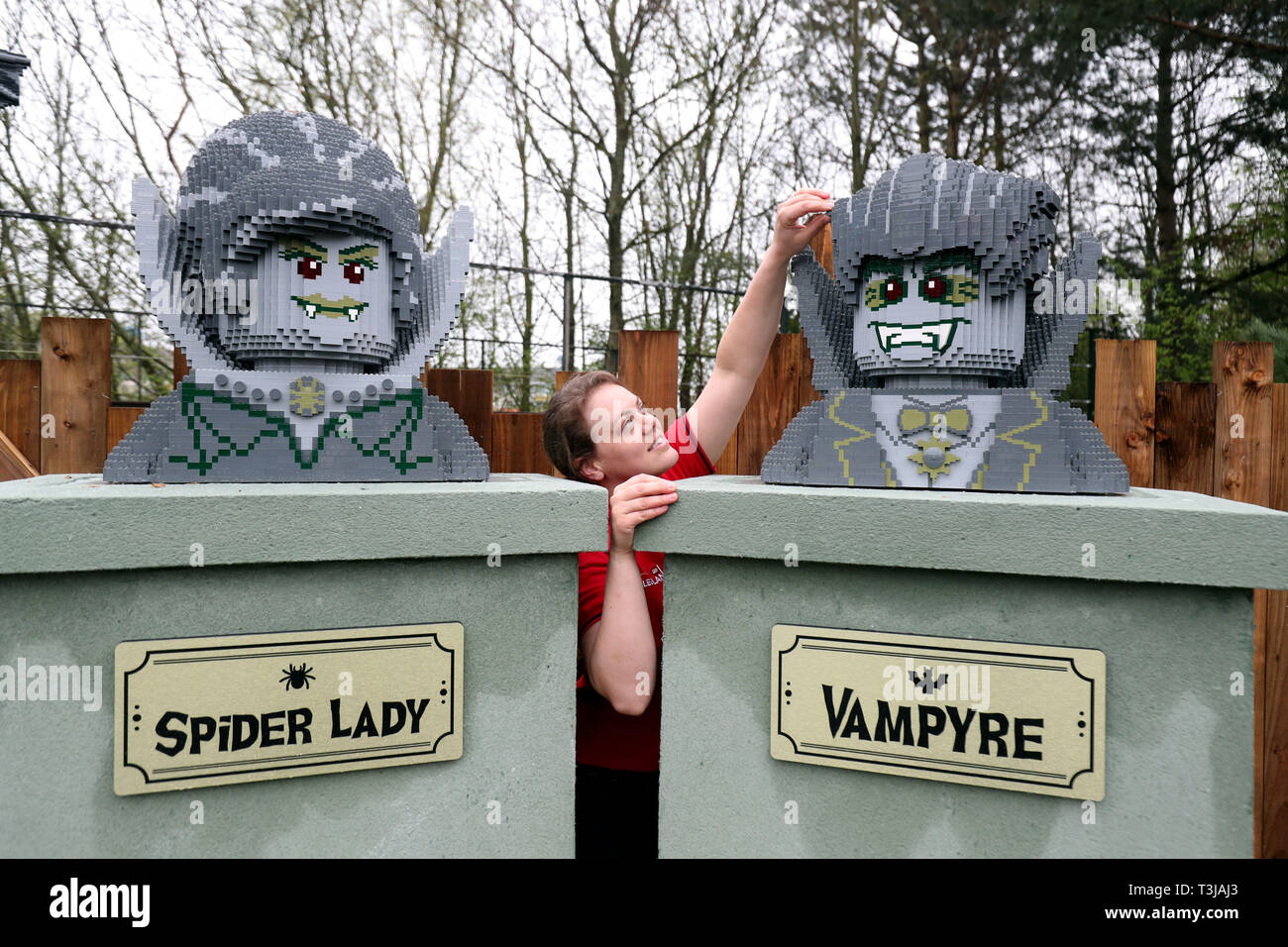 Legoland model maker Nicki Parker puts the finishing touches for ...
