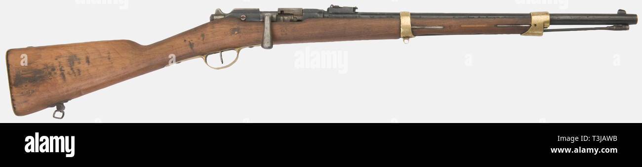 A French Gras carbine M 1874, calibre 11 mm, serial number 11357, not ...