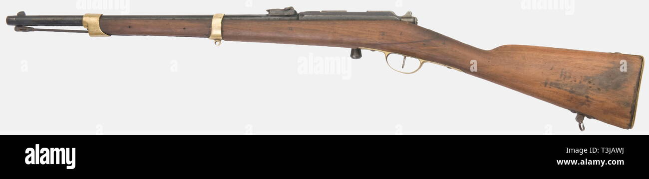 A French Gras carbine M 1874, calibre 11 mm, serial number 11357, not ...