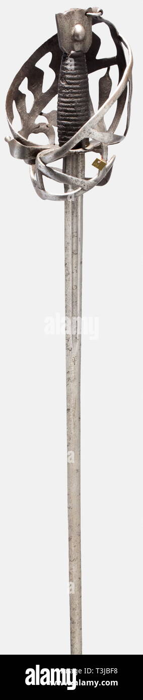 A Venetian schiavona with scabbard, circa 1650 Double-edged slender ...