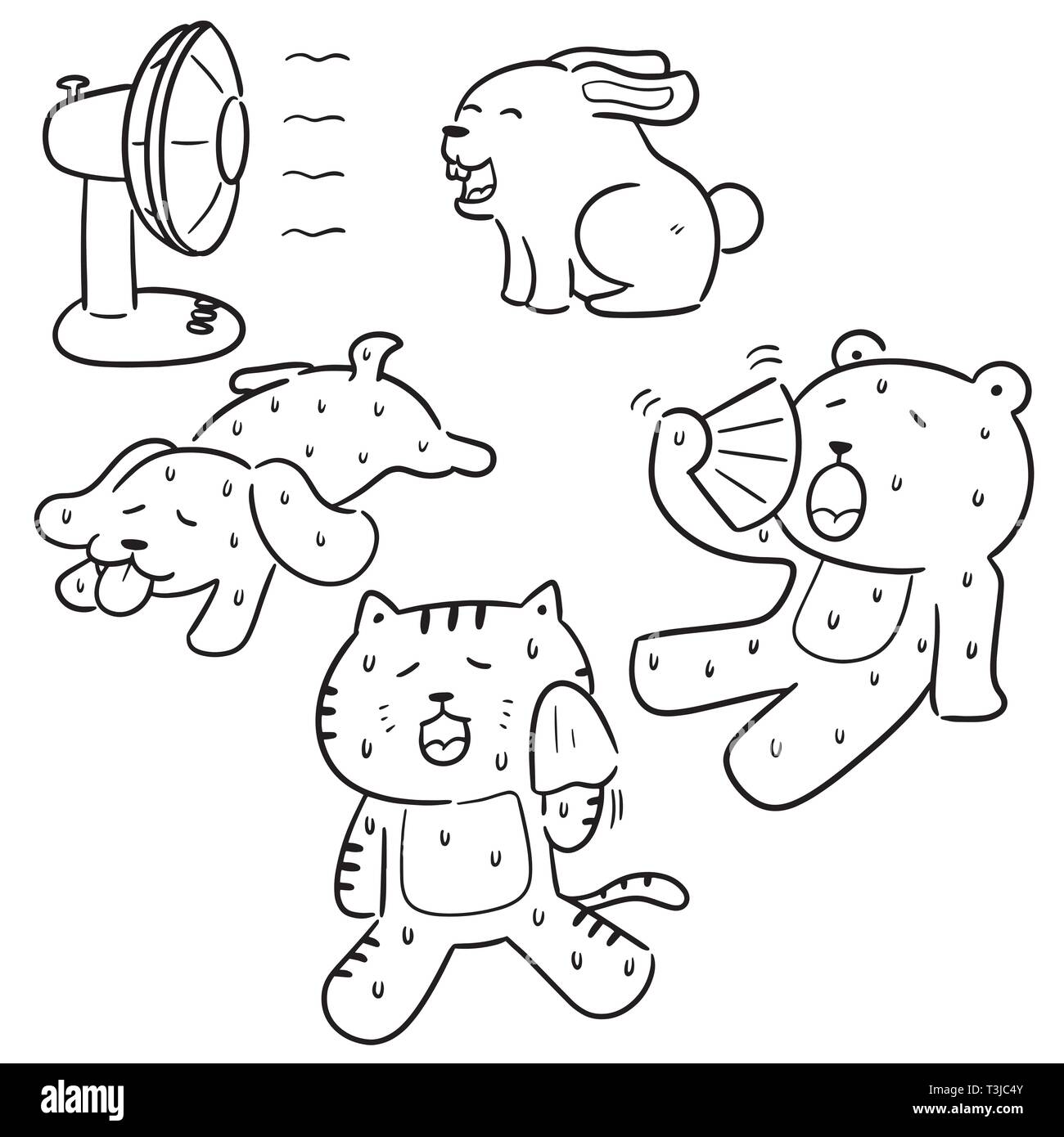 Animal summer heat Black and White Stock Photos & Images - Alamy