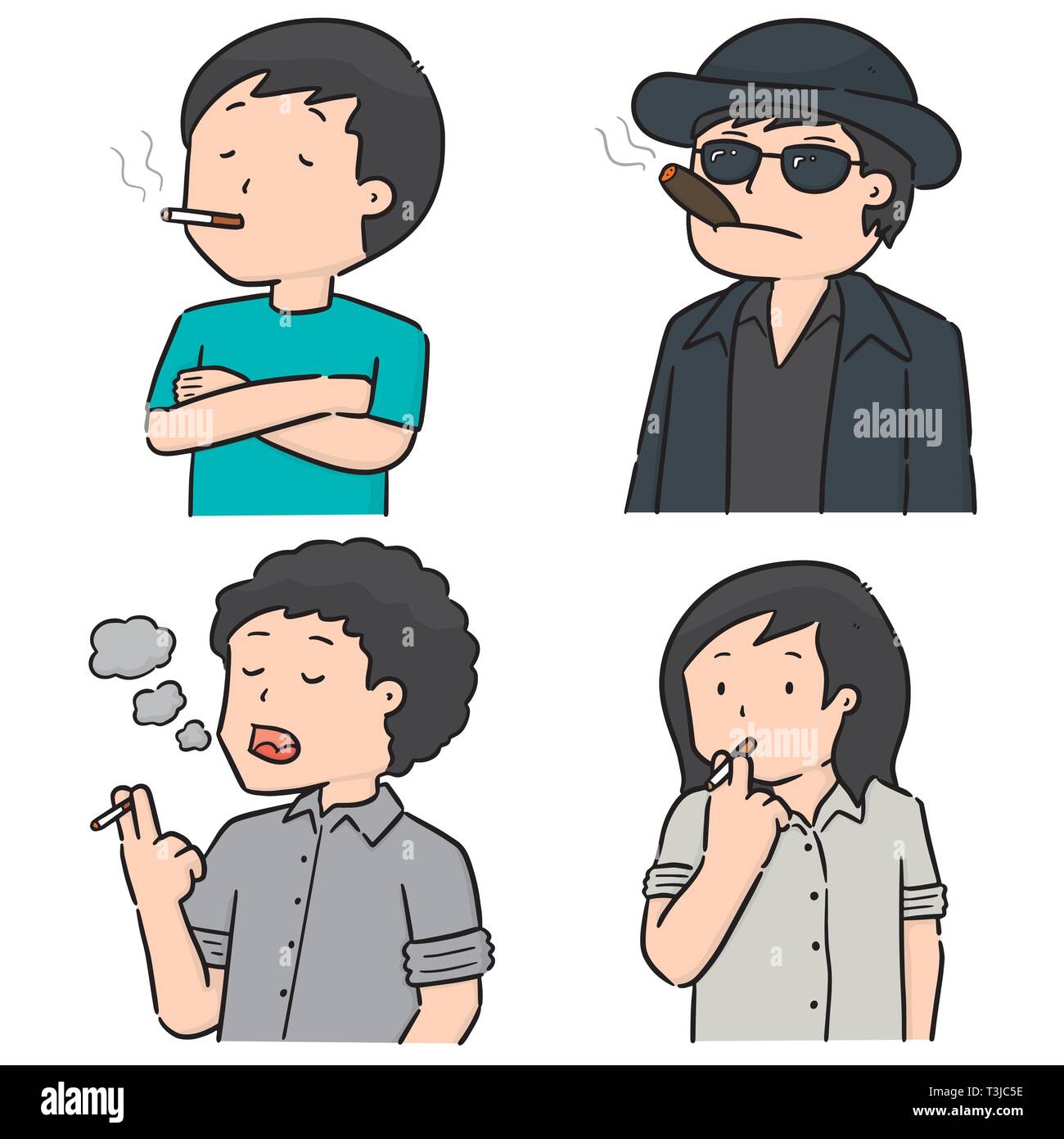 Hand drawn cigarettes Stock Vector Images - Alamy
