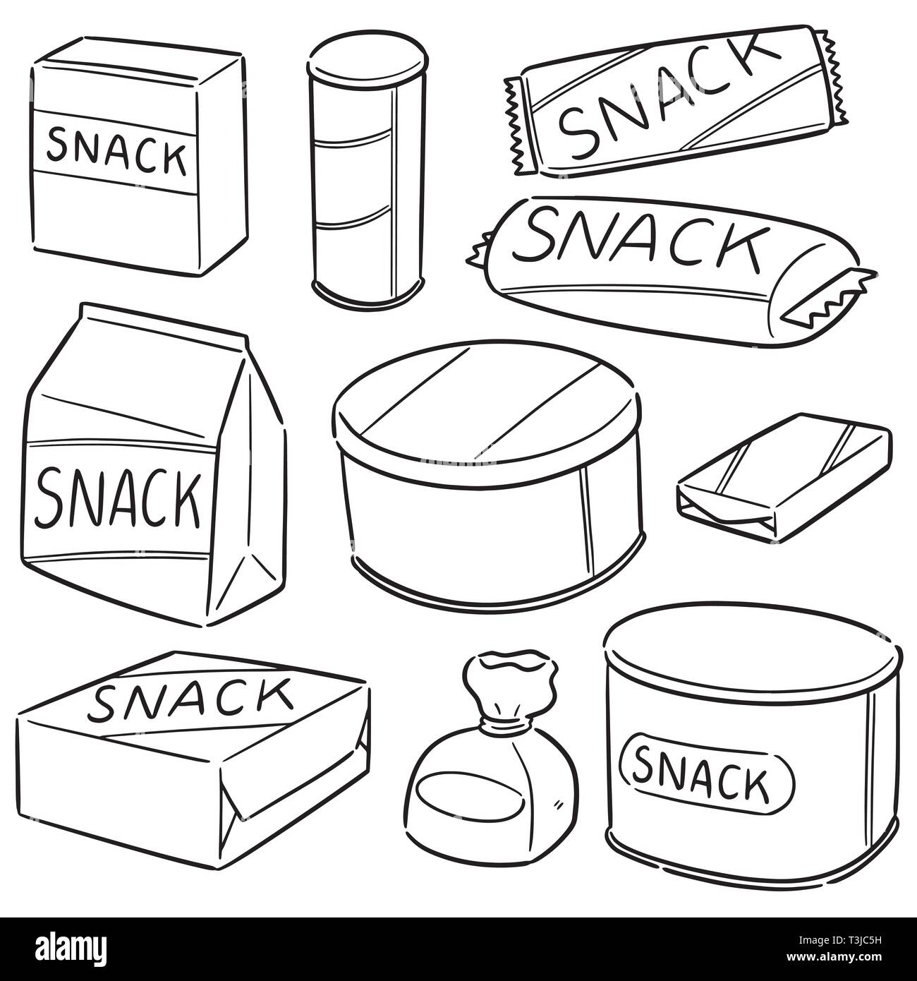 vector set of snack Stock Vector Image & Art - Alamy