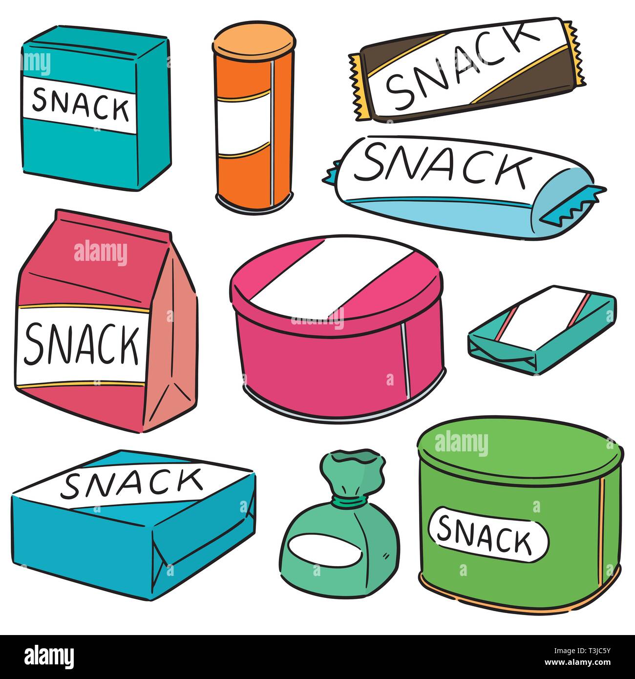 vector set of snack Stock Vector Image & Art - Alamy