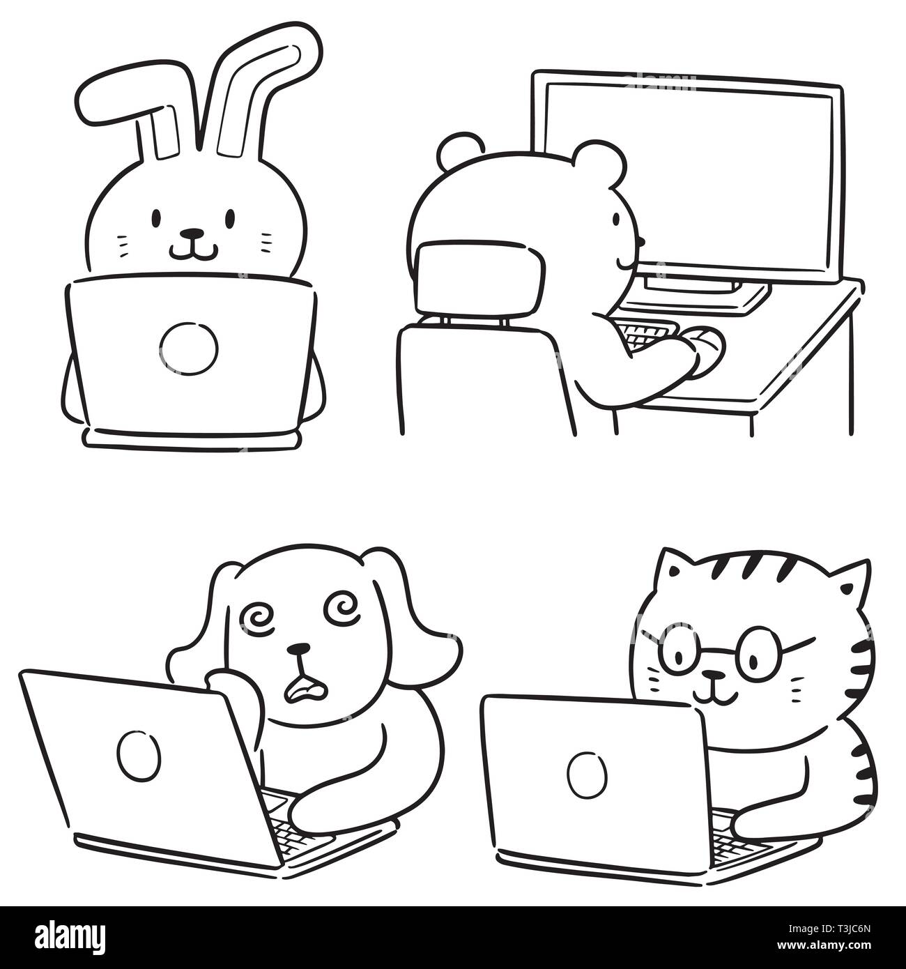 Animal office Black and White Stock Photos & Images - Alamy