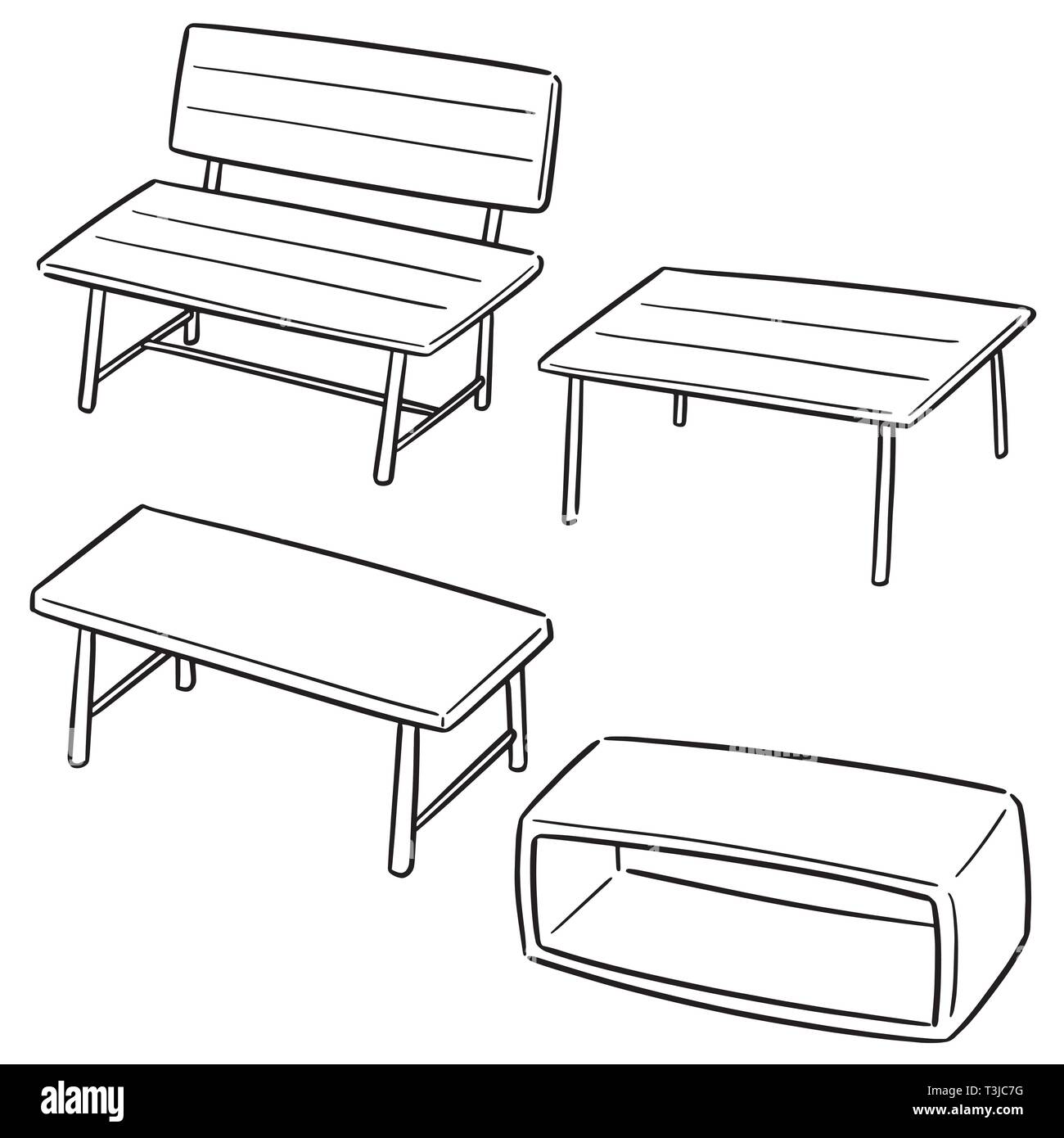 vector set of bench Stock Vector Image & Art - Alamy
