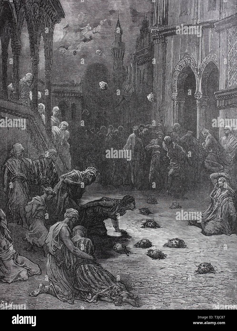 Nicaea or Nicea, Turkey, the heads of the prisoners are hurled into the ...