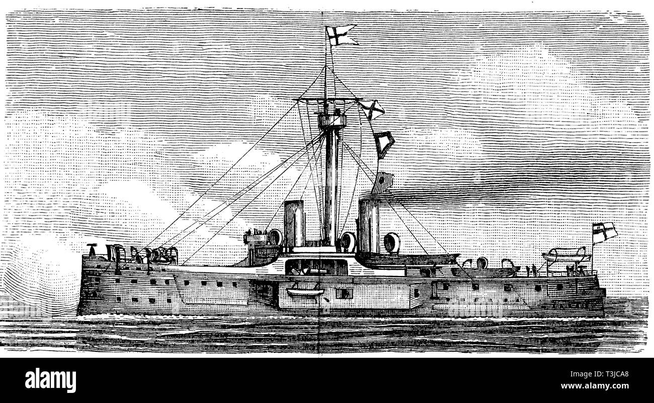 SMS Oldenburg was the first steel ship built in Germany, historical ...