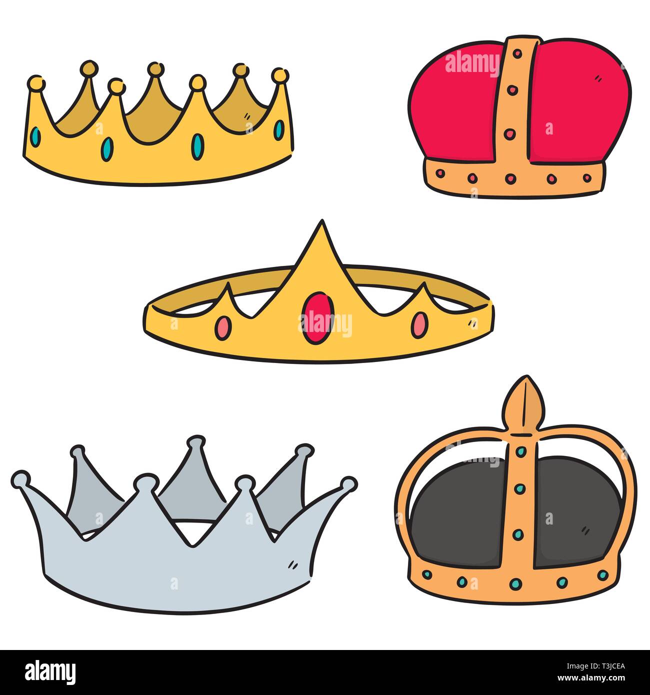 vector set of crowns Stock Vector Image & Art - Alamy
