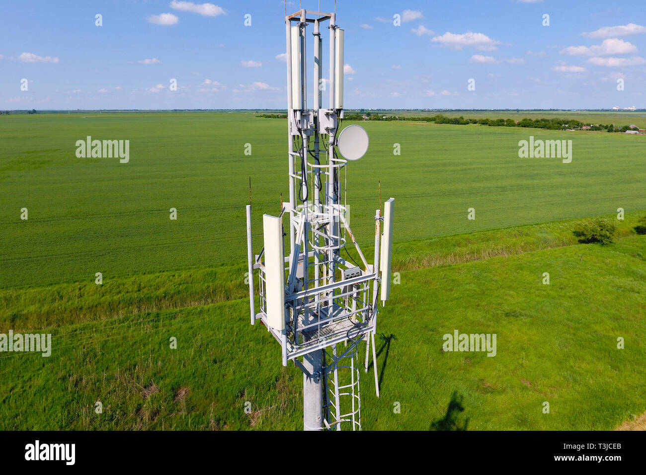 Cellular tower. Equipment for relaying cellular and mobile signal Stock ...