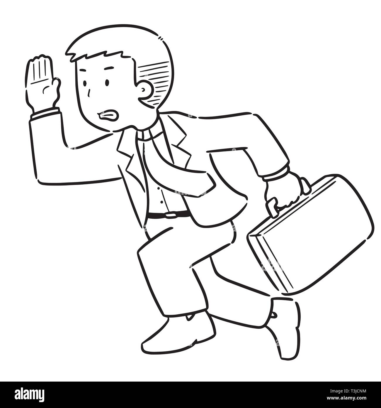 vector of businessman running Stock Vector Image & Art - Alamy