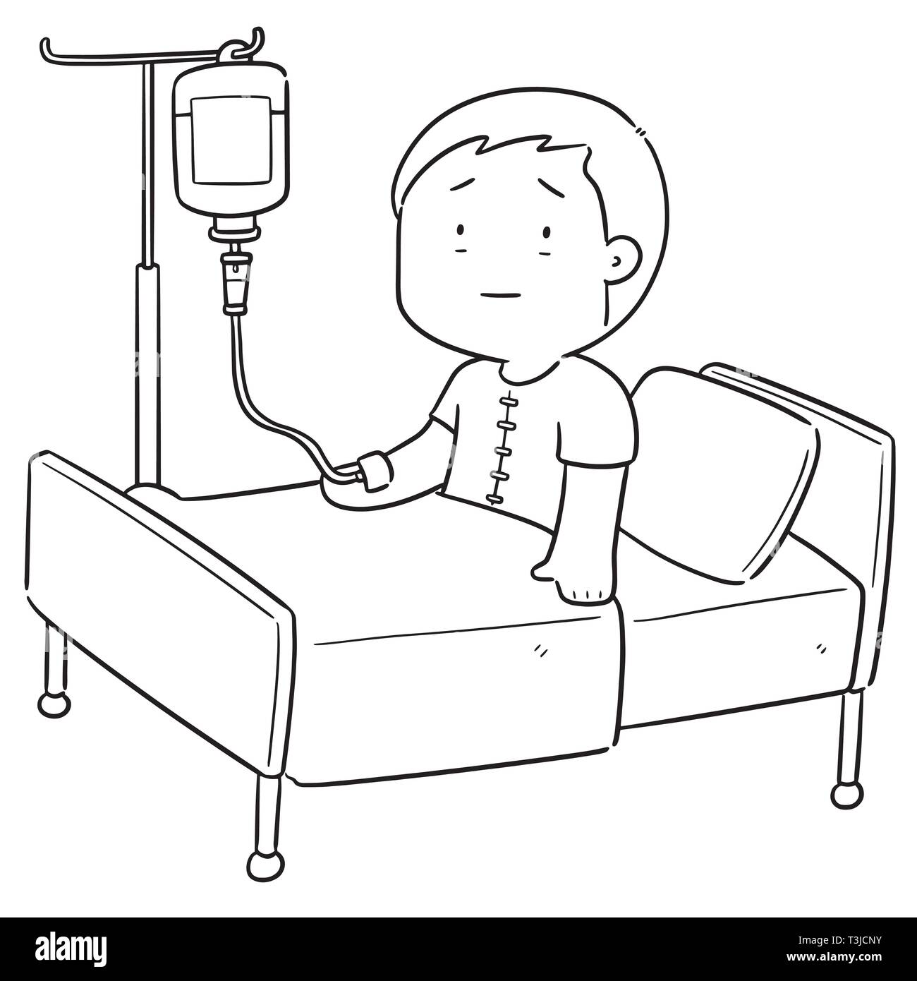 vector of patient using infusion medicine Stock Vector Image & Art - Alamy