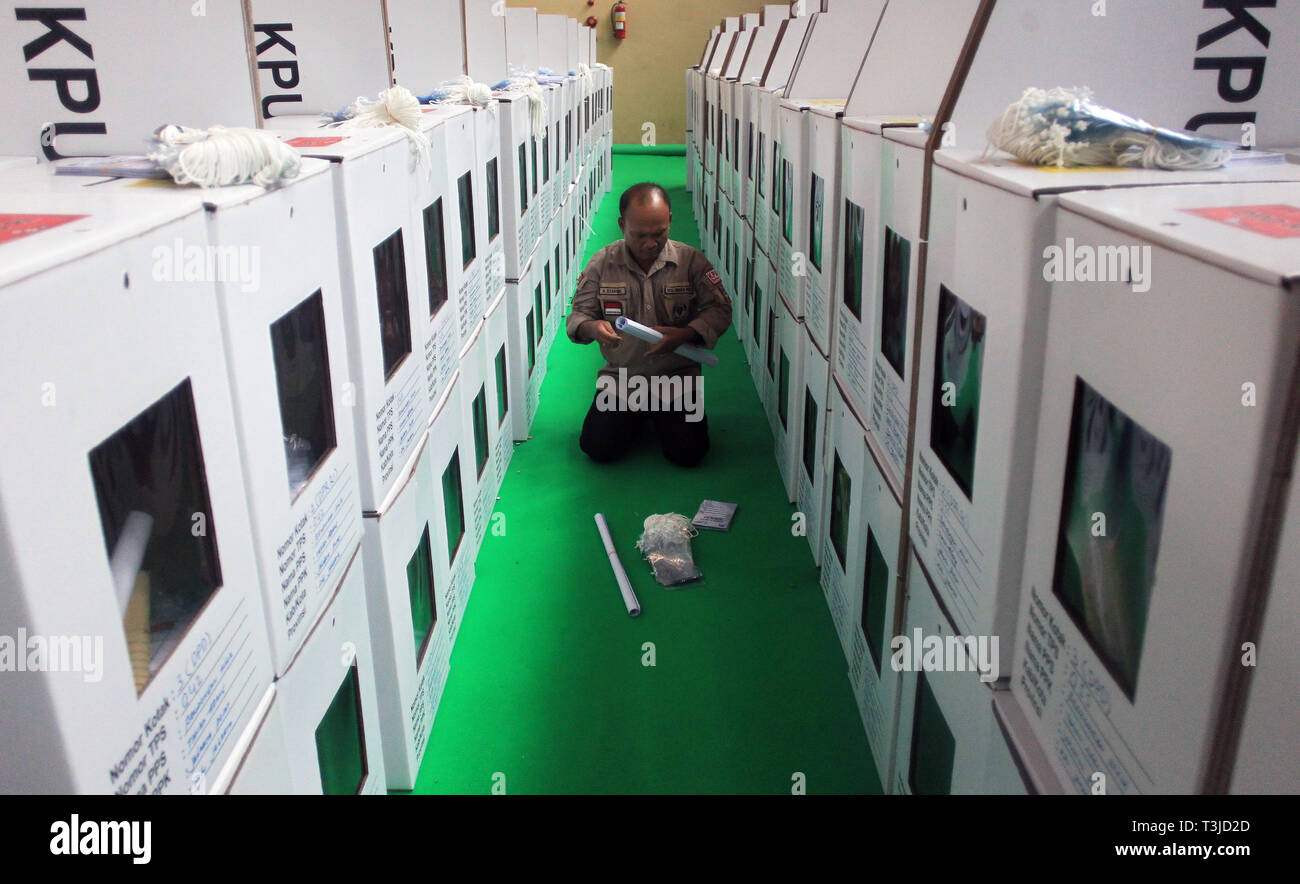 Officers examined ballot papers and ballot boxes before the ...