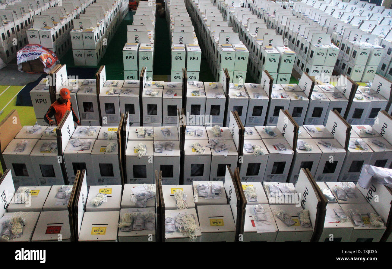 Officers examined ballot papers and ballot boxes before the ...