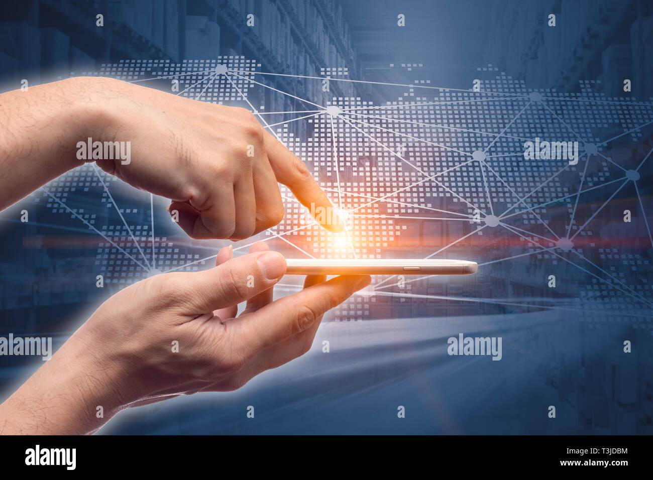 Hand mock up digital touch hi-res stock photography and images - Alamy