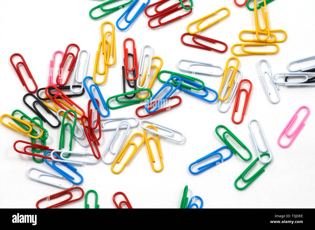 colorful paper clips for school concept Stock Photo - Alamy