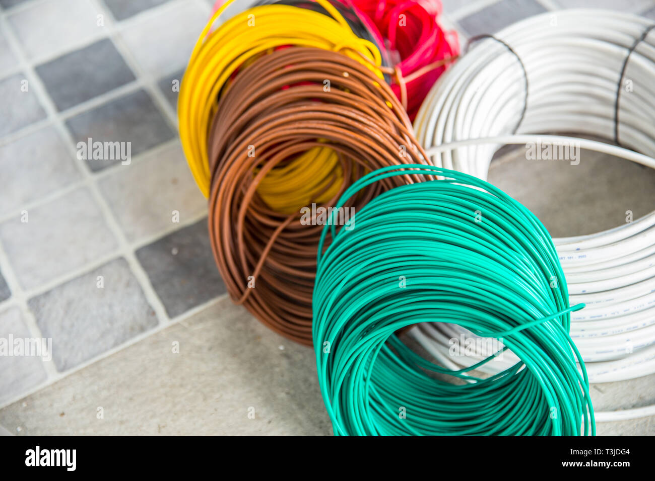 color electricity power line cable home interior for builder wiring ...