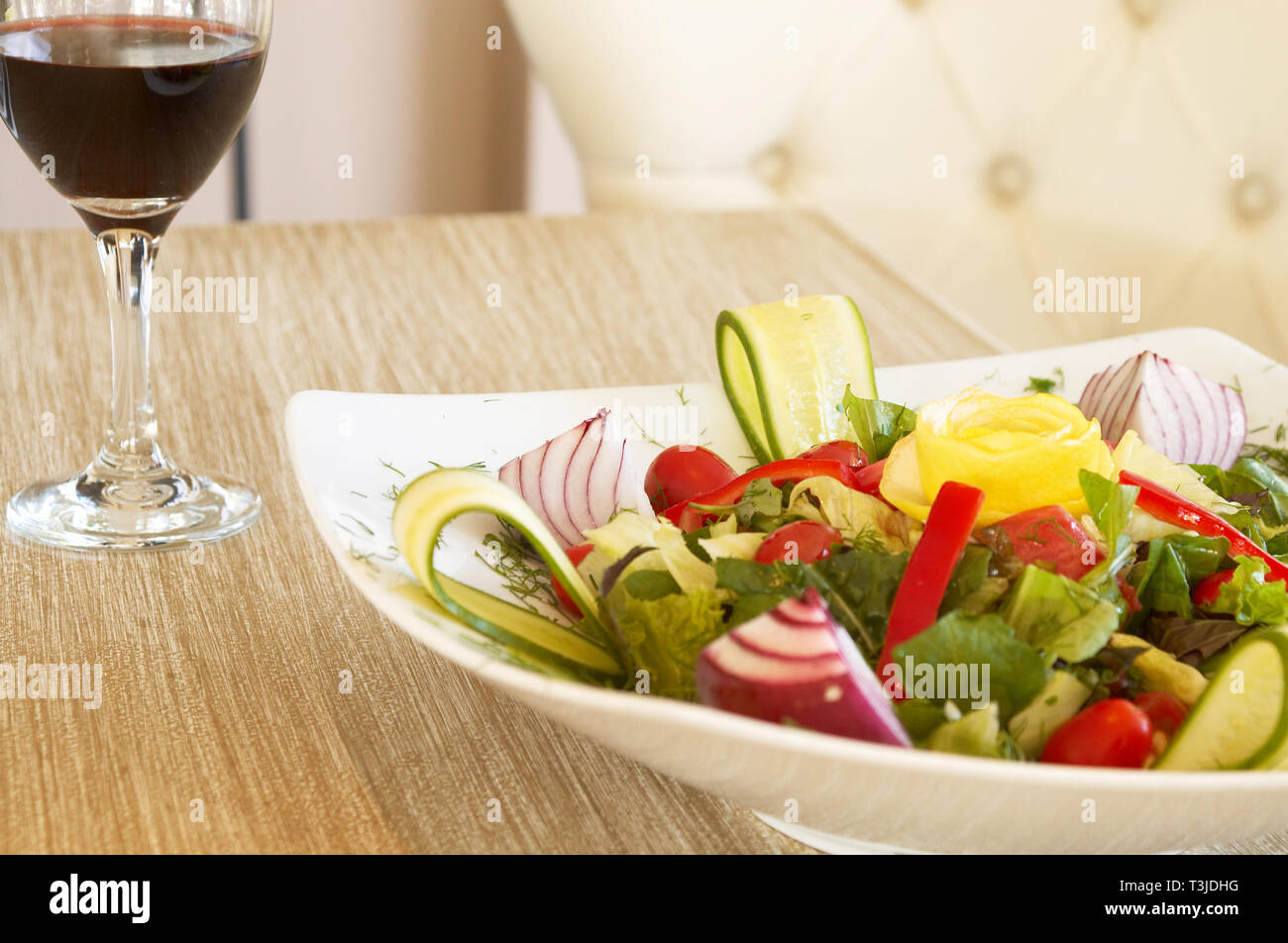 colorful salad ready to serve at the restaurant Stock Photo - Alamy