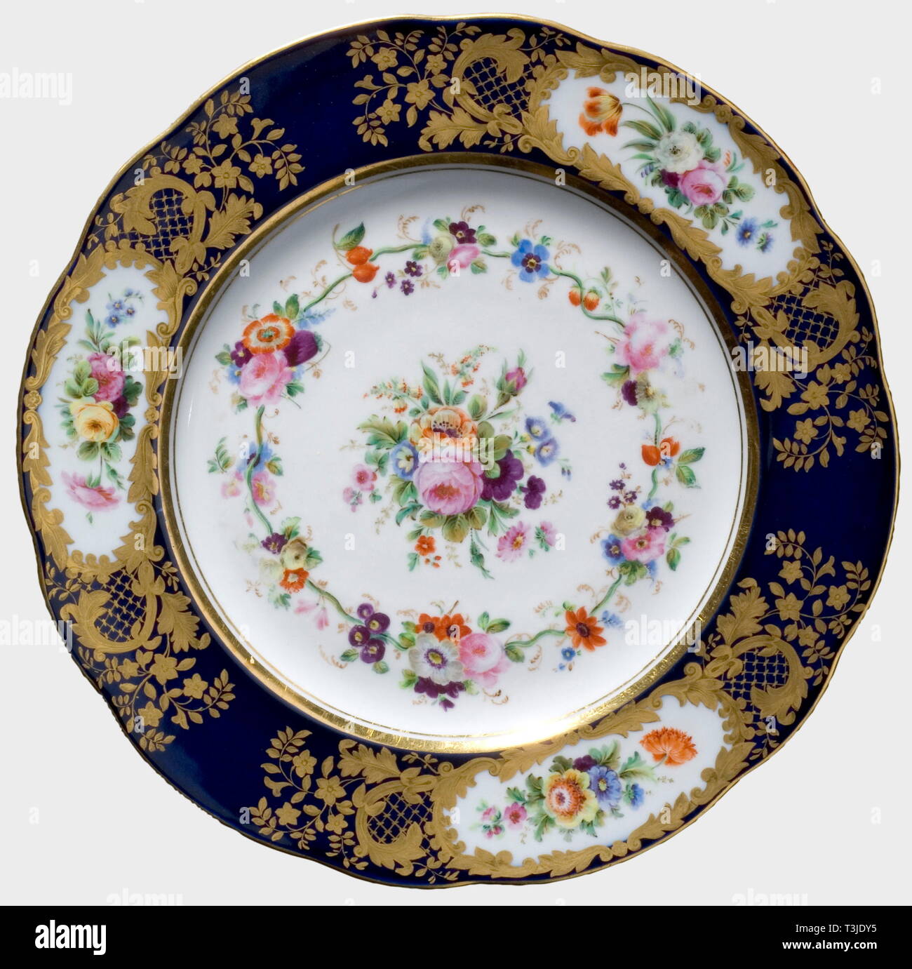 Three plates from the table service, Imperial Russian Porcelain ...