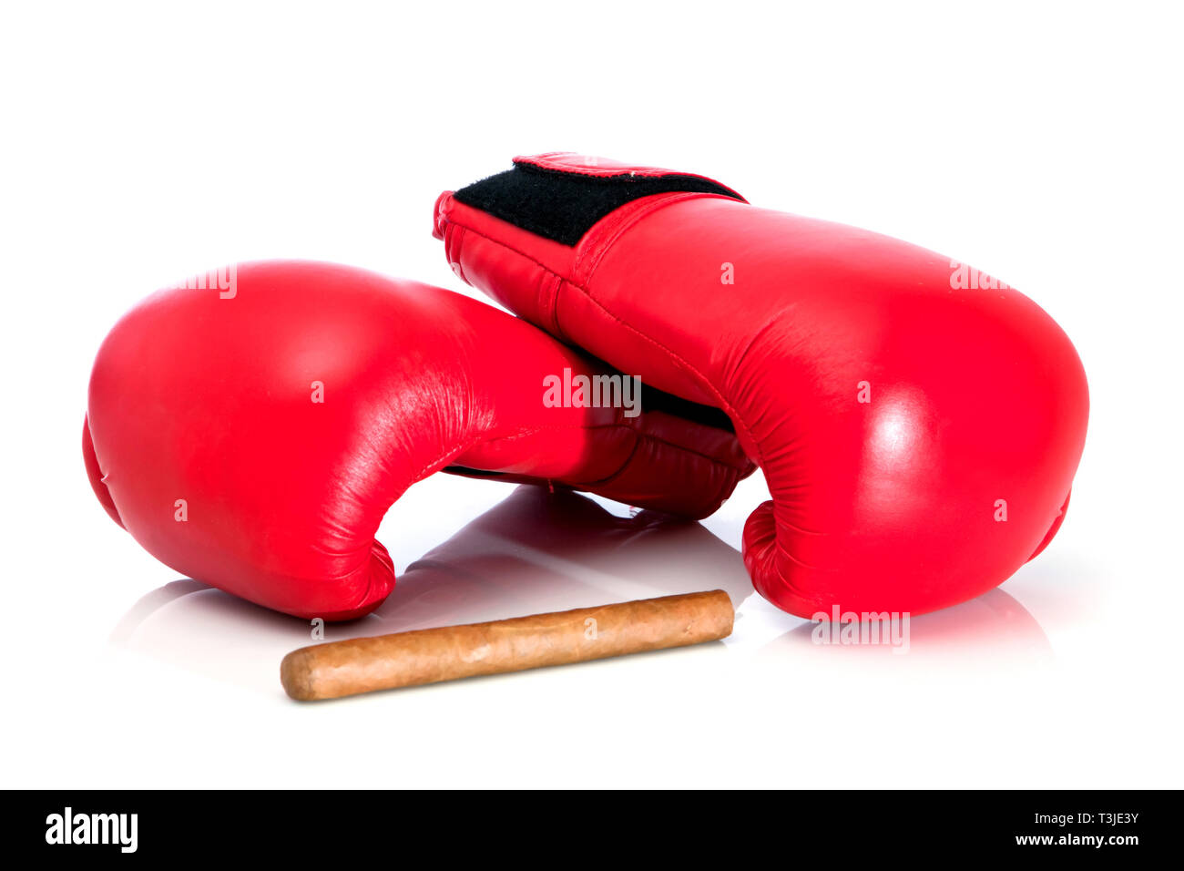 boxing glove and cigar close up on white background Stock Photo - Alamy