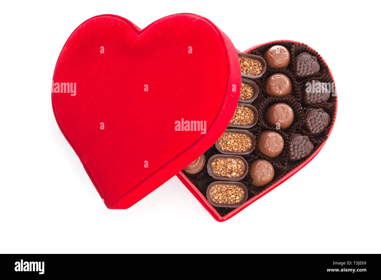 Heart shaped gift box having chocolates Stock Photo - Alamy