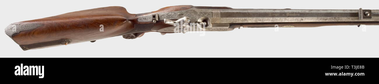A percussion target rifle from the armoury of King Otto I, Rieger in ...