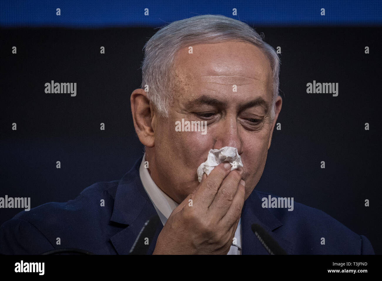 Tel Aviv, Israel. 10th Apr, 2019. Israeli Prime Minister Benjamin ...