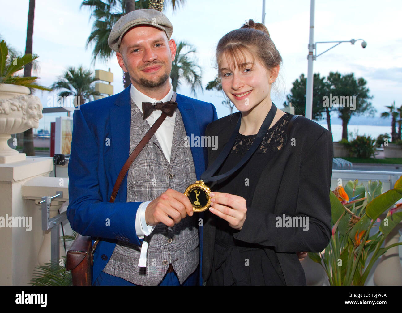 Cannes, France. 09th Apr, 2019. Director Florian Schnell and Actress ...