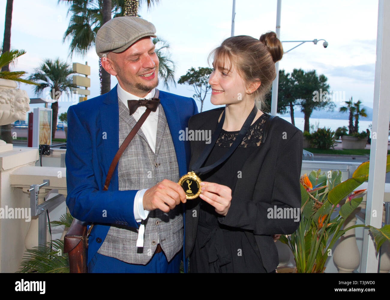 Cannes, France. 09th Apr, 2019. Director Florian Schnell and Actress ...