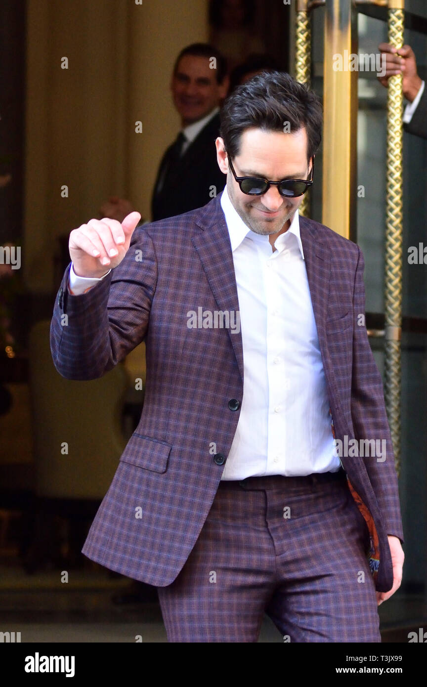 London, UK. 10th Apr, 2019. American actor Paul Rudd, in London for the ...