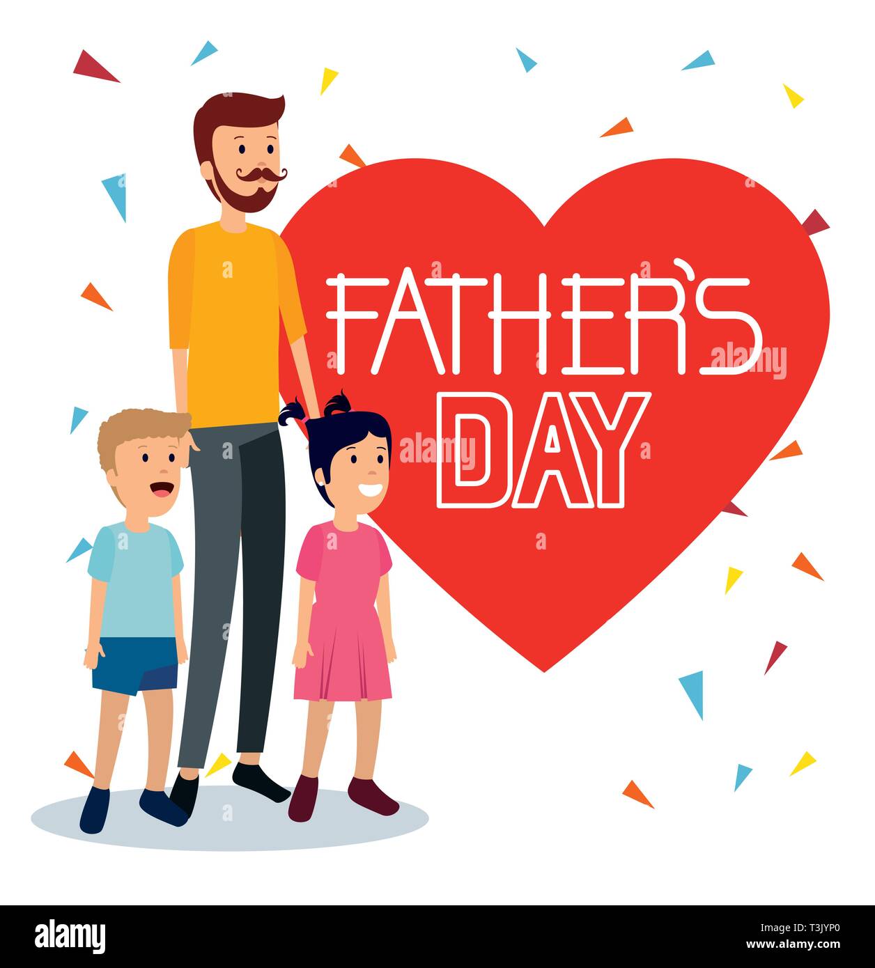 Special father son daughter Stock Vector Images - Alamy