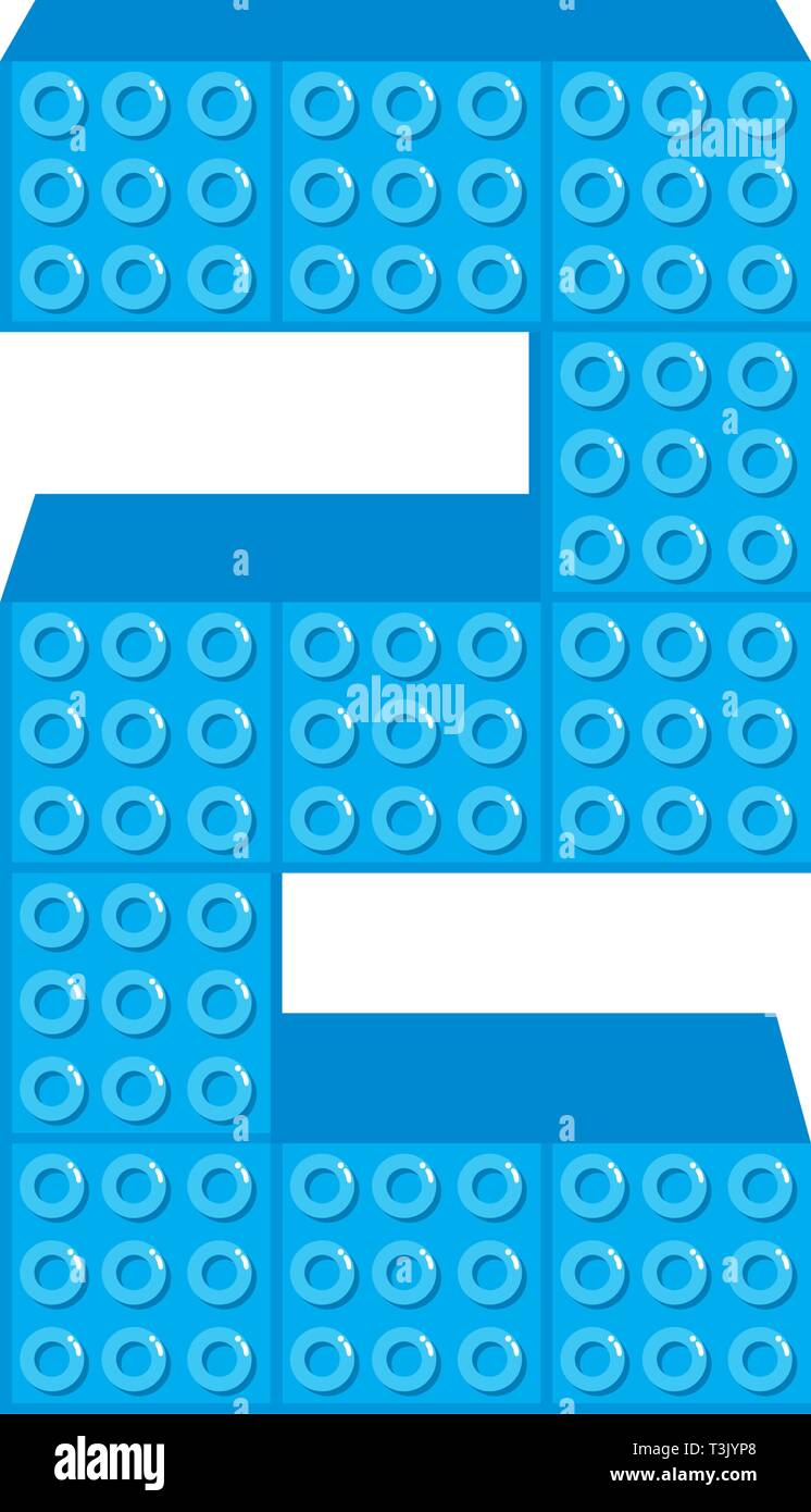 number two with toy pieces Stock Vector Image & Art - Alamy