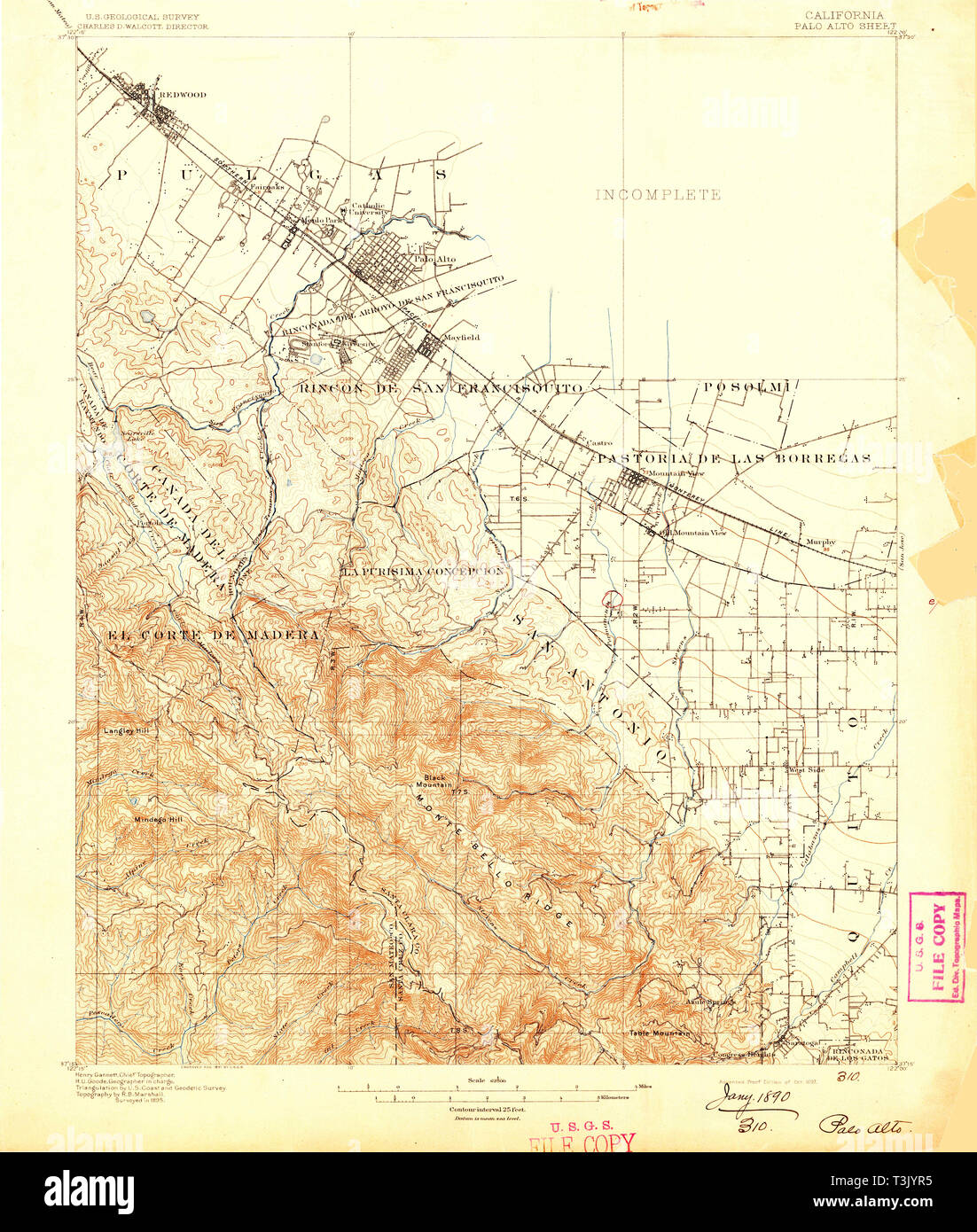 Palo alto map hi-res stock photography and images - Alamy