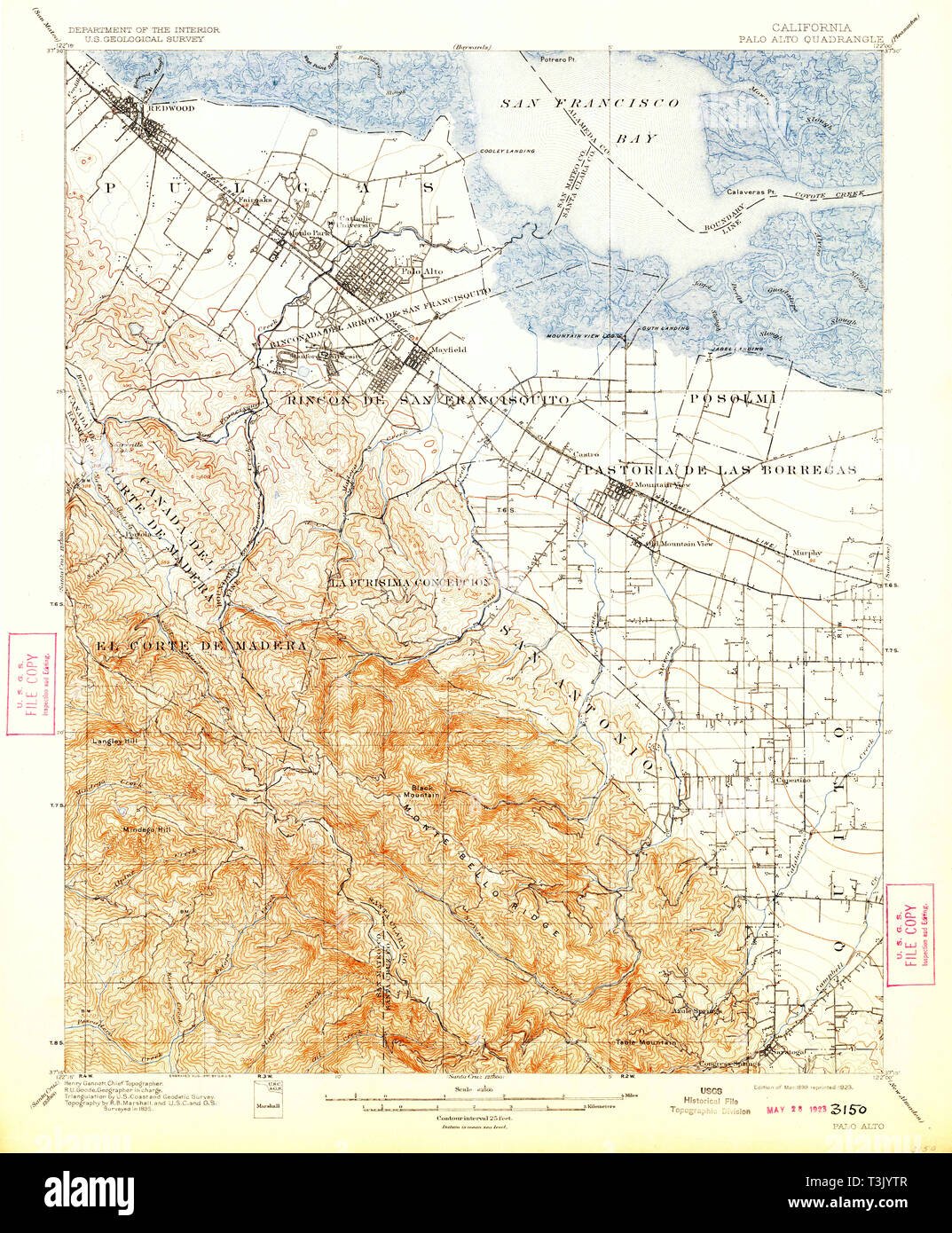 Palo alto map hi-res stock photography and images - Alamy