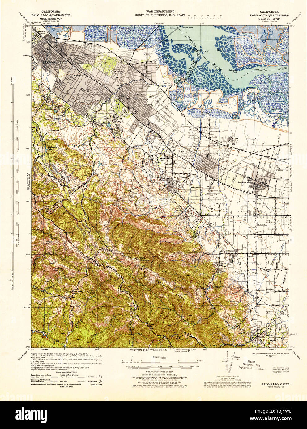 Palo alto map hi-res stock photography and images - Alamy