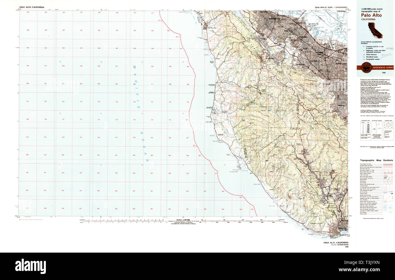Palo alto map hi-res stock photography and images - Alamy