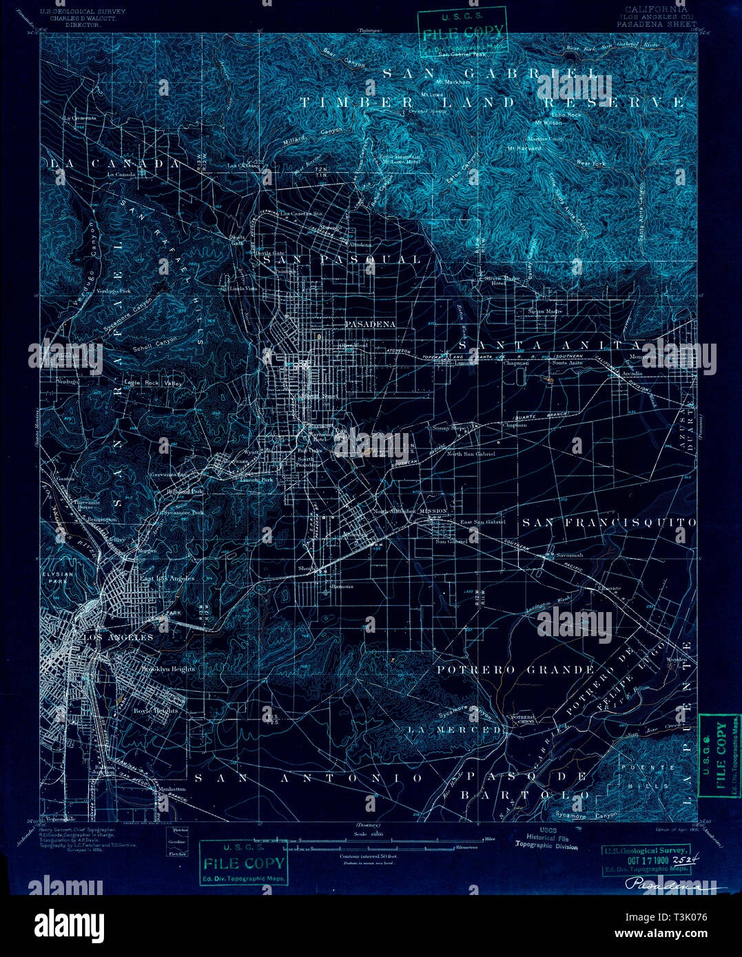 Map of pasadena, ca hi-res stock photography and images - Alamy