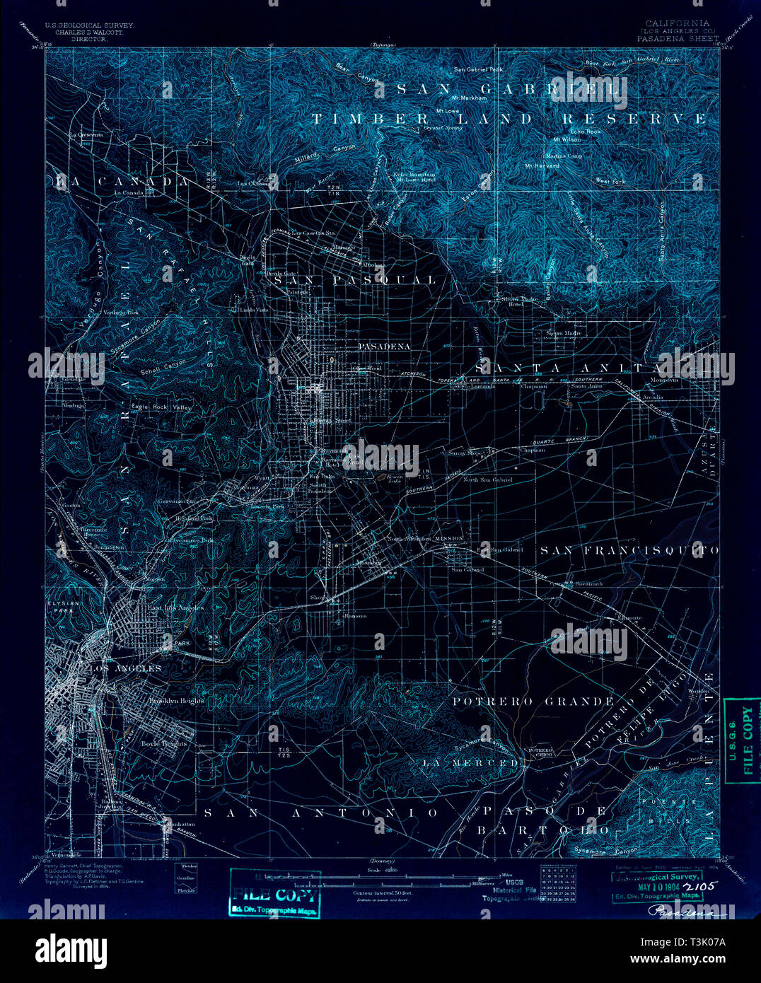 Map of pasadena, ca hi-res stock photography and images - Alamy