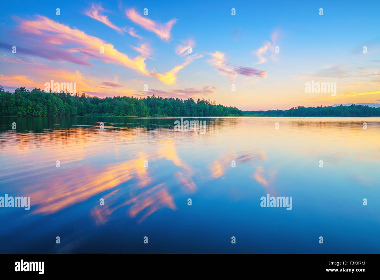 Lake river twilight sunset hi-res stock photography and images - Alamy