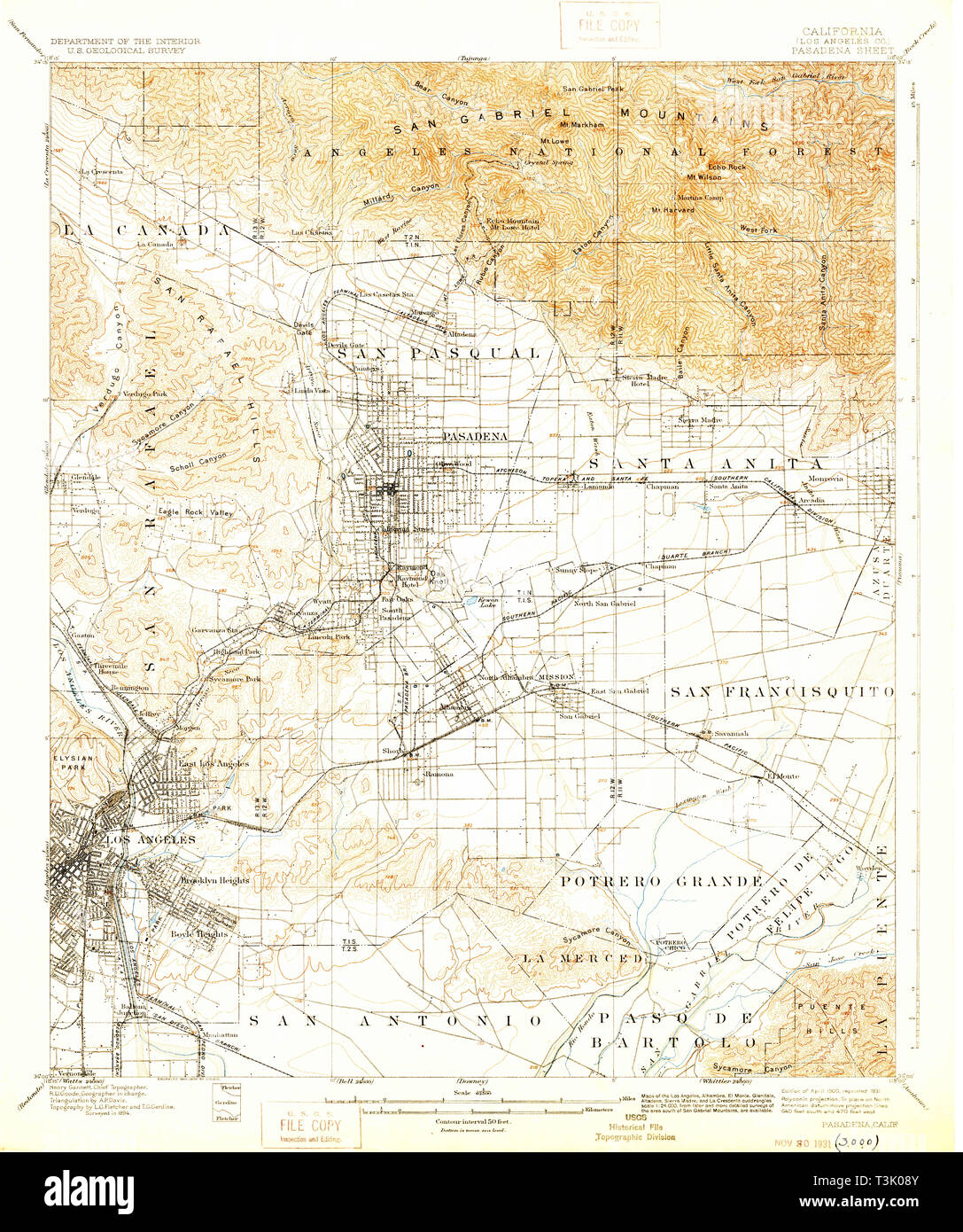 Pasadena map hi-res stock photography and images - Alamy