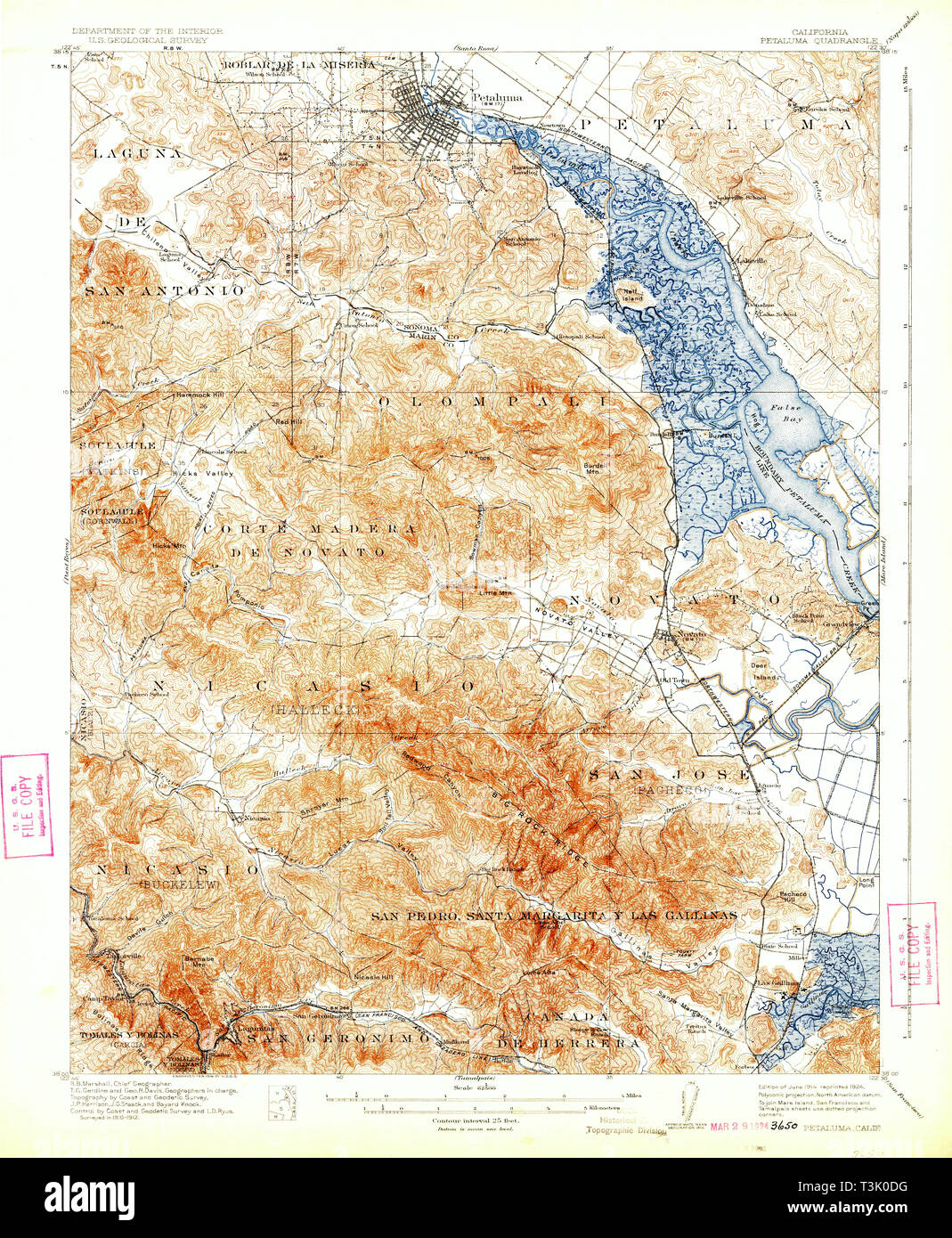 Petaluma map hi-res stock photography and images - Alamy