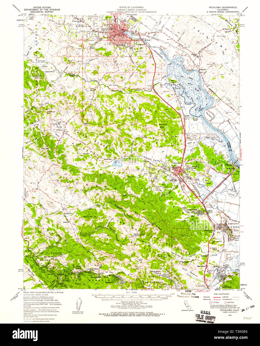 Petaluma map hi-res stock photography and images - Alamy