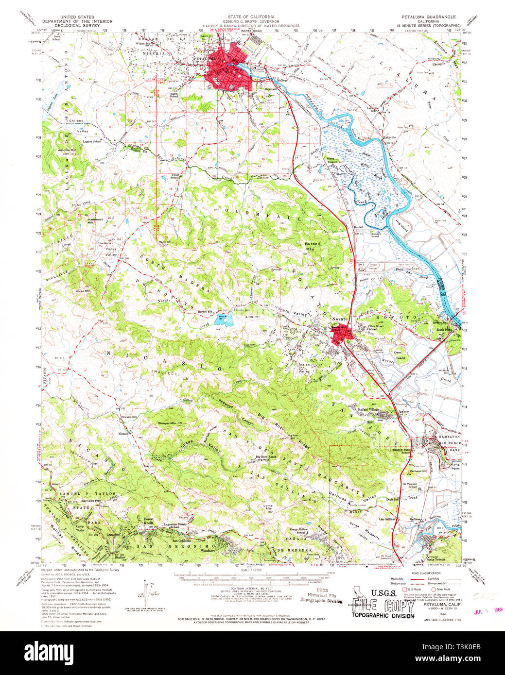 Petaluma map hi-res stock photography and images - Alamy