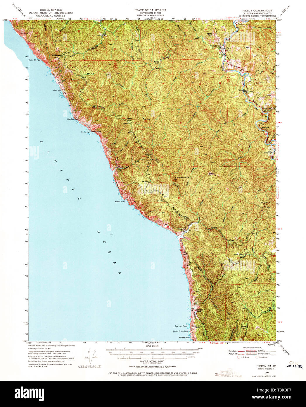 Map of california 1950 hi-res stock photography and images - Alamy