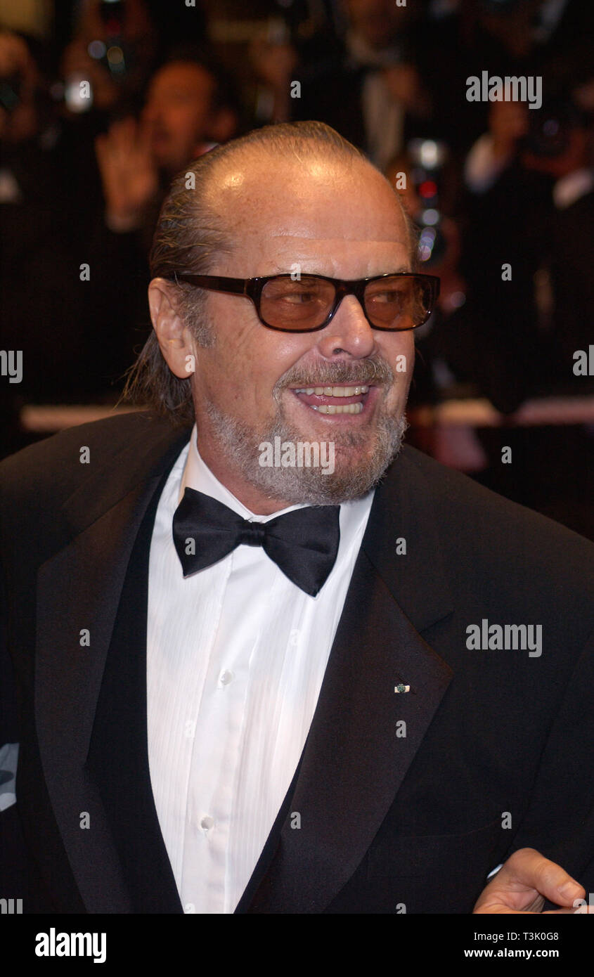 CANNES, FRANCE. May 22, 2002: Actor JACK NICHOLSON at the Cannes Film ...